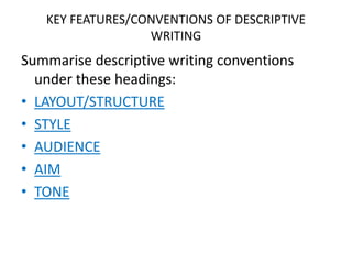 Paper 2 writing section a_narrative_descriptive | PPT