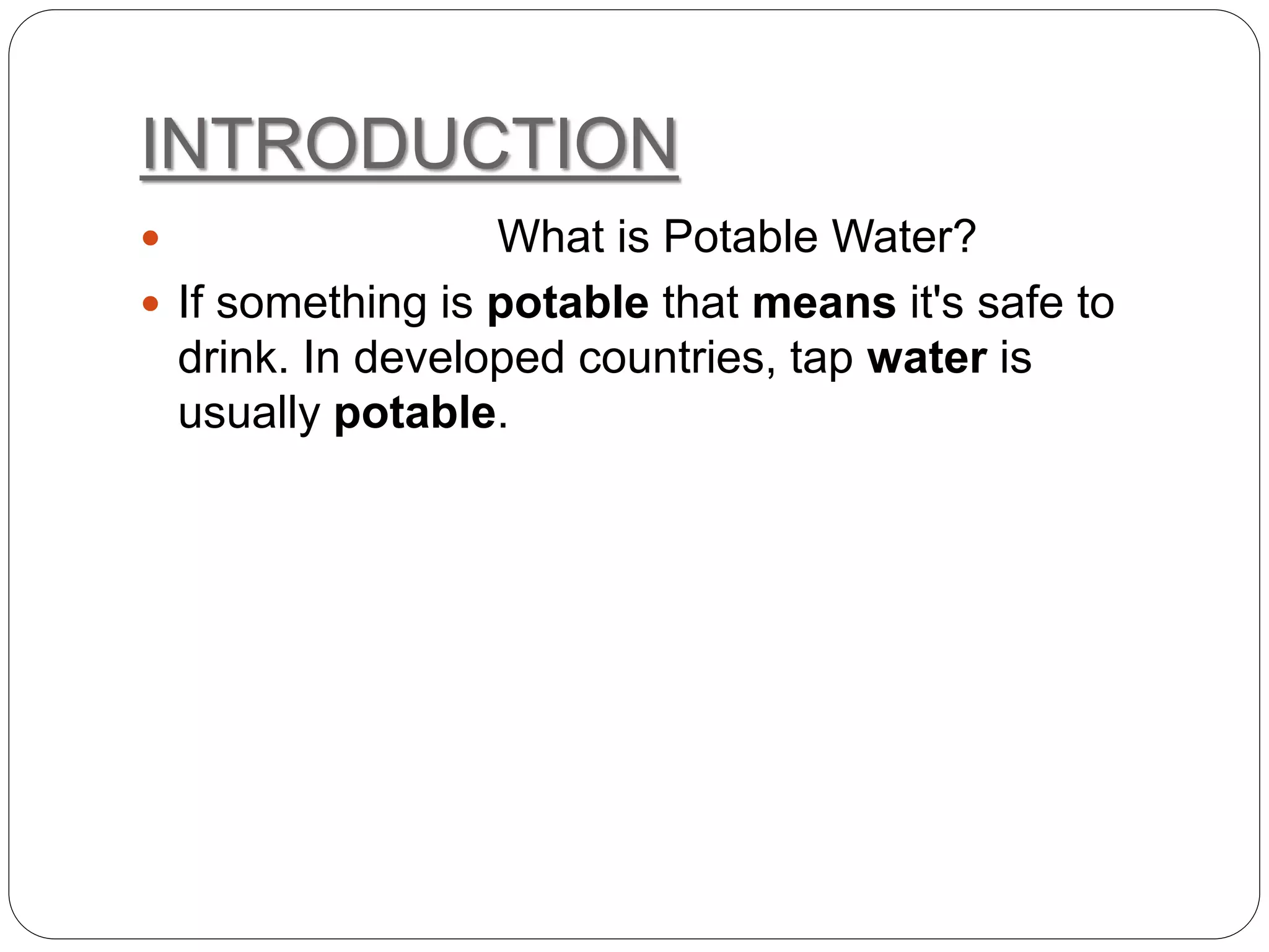 POTABLE WATER | PPTX