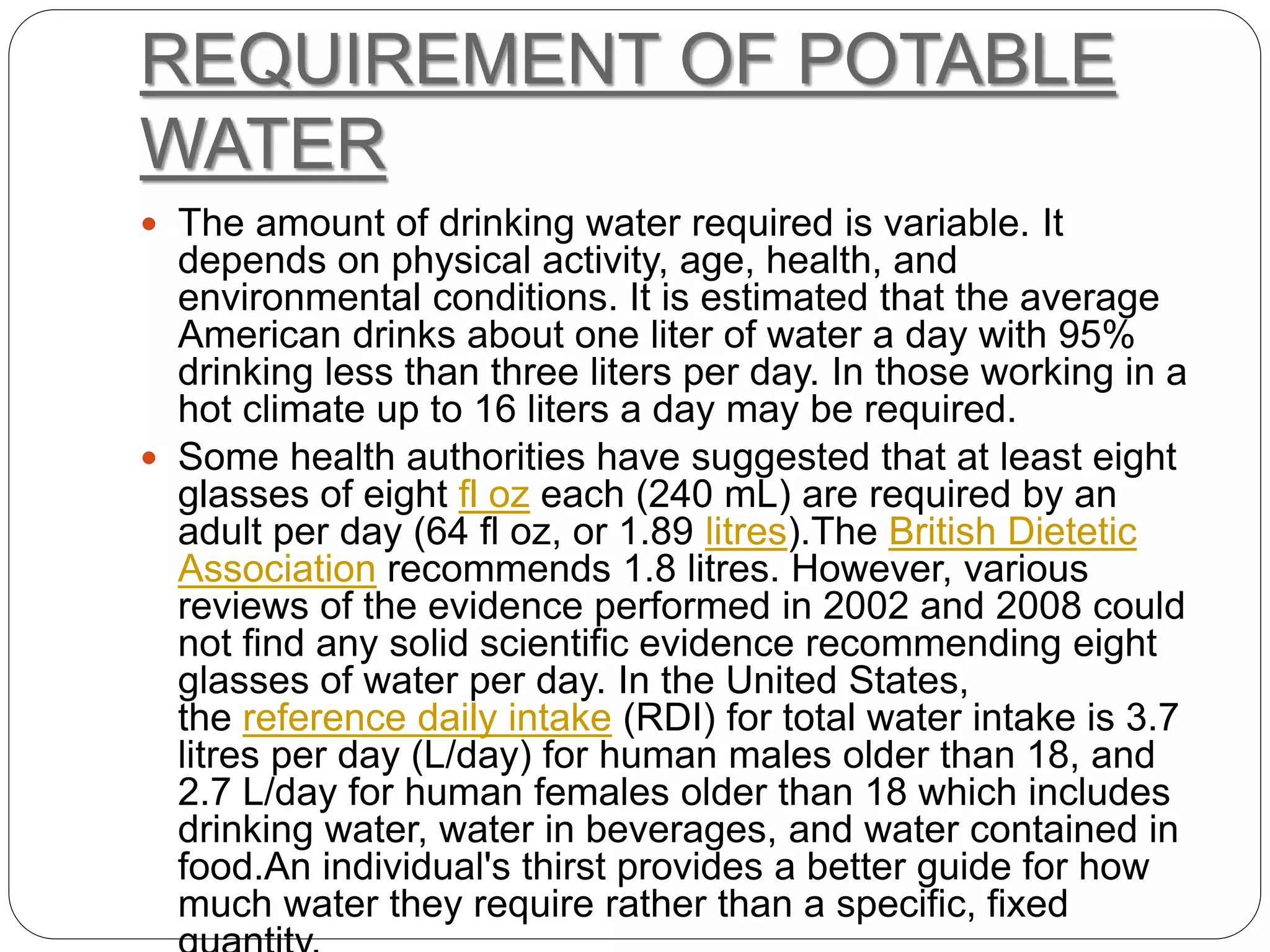 POTABLE WATER | PPTX