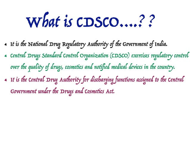 CDSCO- Functions & Responsibilities | PDF