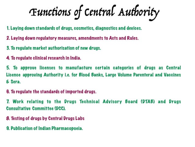 CDSCO- Functions & Responsibilities | PDF