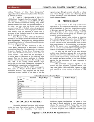 Economic Implications on the Composition of Municipal Solid Waste and ...