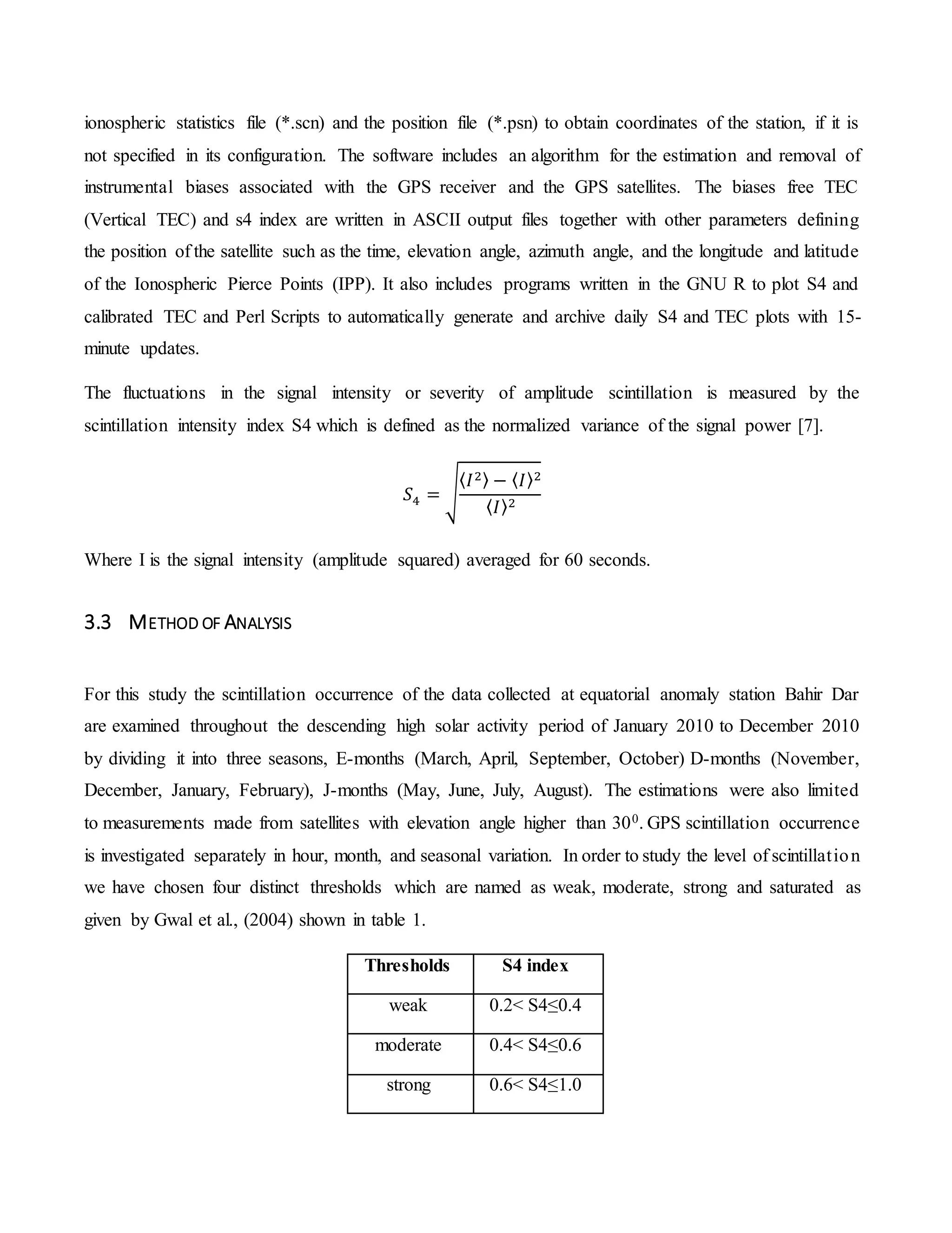 ionospheric scintillation | DOCX | Geography | Science