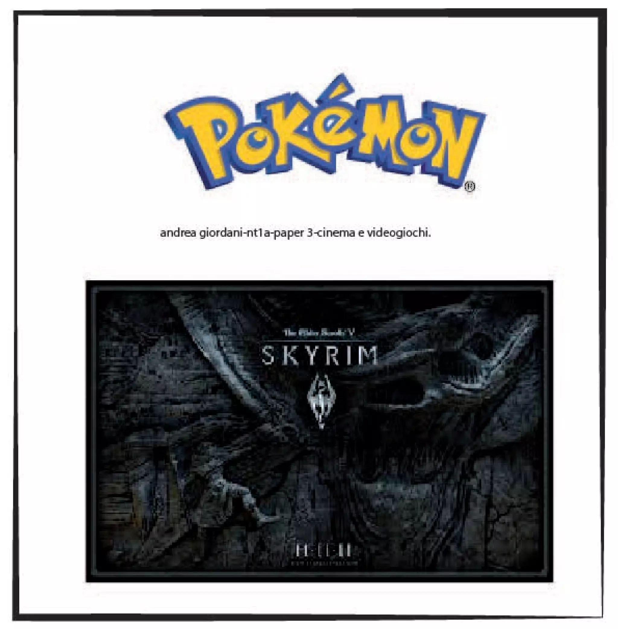 andrea giordani -nt1a-cinema e videogiochi-machinima skyrim pokemon | PDF | Free Download