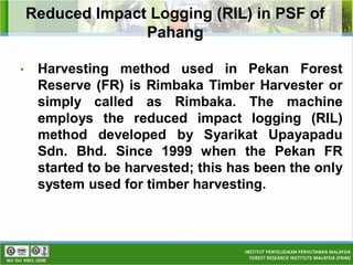 Sustainable Forestry And Reduced Impact Logging Practices of Peat Swamp ...