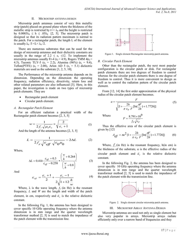 Performance Analysis Of Corporate Feed Rectangular Patch Element And