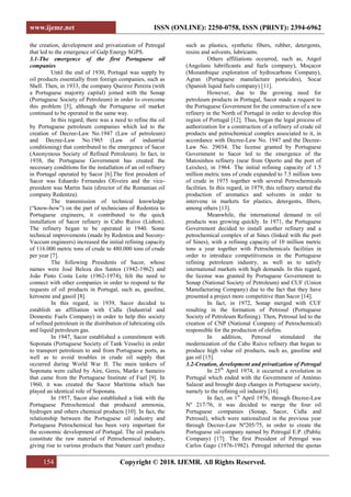 A Concise History of Petrogal (Portuguese Oil Company): An Essay | PDF