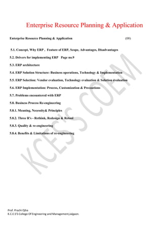 Enterprise resource planning & application | PDF