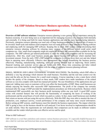 Enterprise resource planning & application | PDF