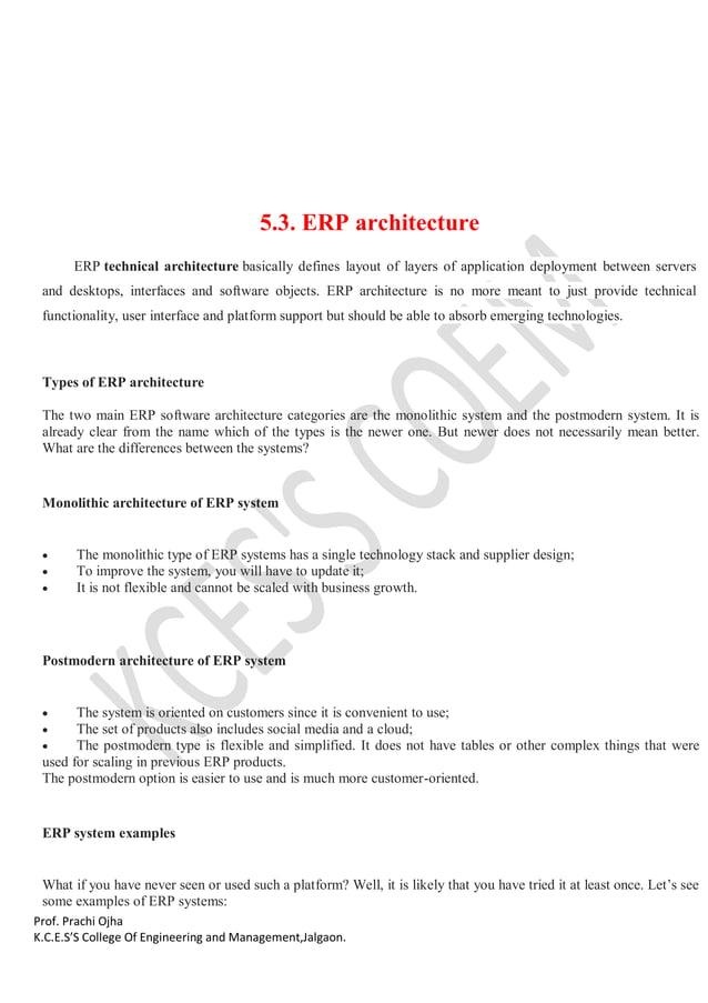 Enterprise resource planning & application | PDF