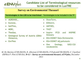 LusTRE: a Linked Thesaurus fRamework for Environment | PPT