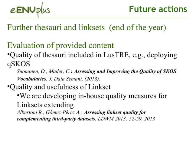 LusTRE: a Linked Thesaurus fRamework for Environment | PPT