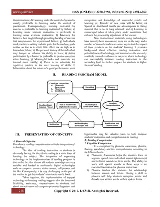 A Proposed Reading Program for Secondary School Students | PDF