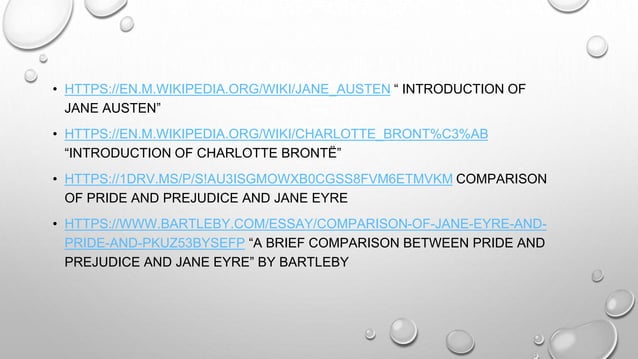 Comparison of pride and Prejudice and Jane Eyre | PPTX
