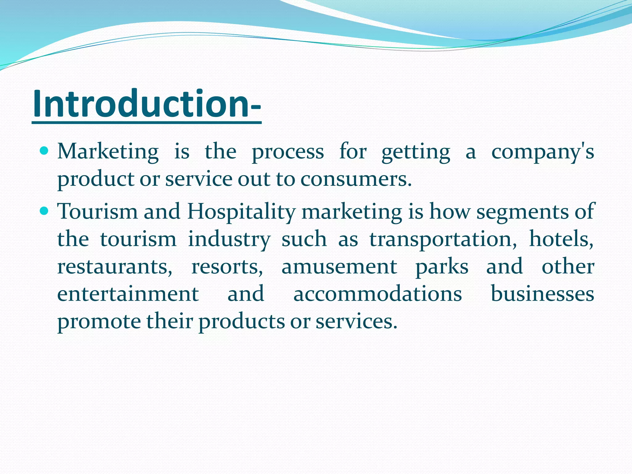 Tourism and Hospitality Marketing | PPTX