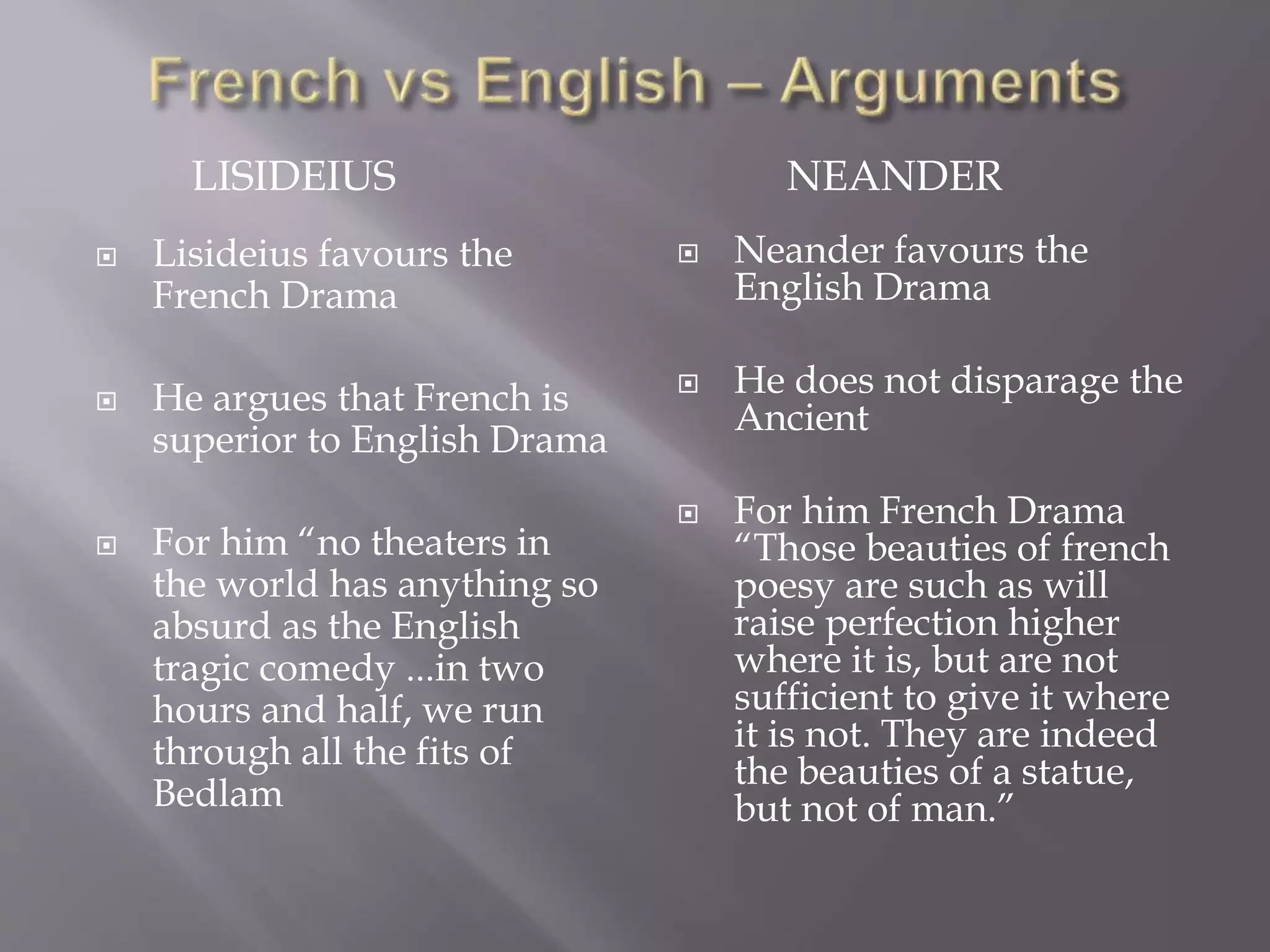 French VS English | PPTX