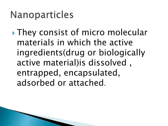 Preparation of Nanoparticles | PPTX | Chemistry | Science