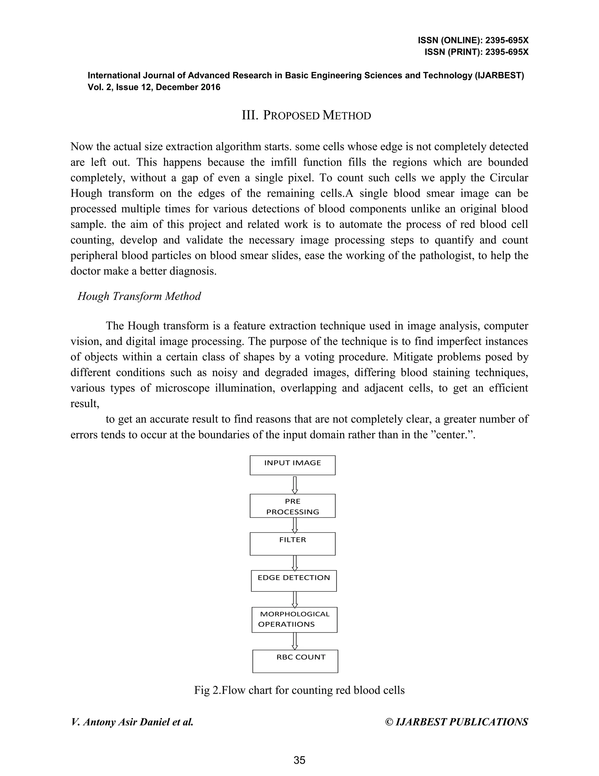Segmentation and Automatic Counting of Red Blood Cells Using Hough ...