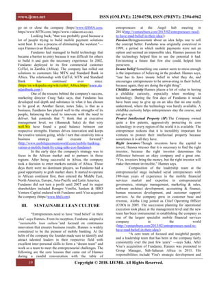 Fundamo: A Pioneer in Mobile Payments Service | PDF