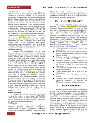 Fundamo: A Pioneer in Mobile Payments Service | PDF