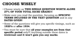 HISTORY IGCSE REVISION - PAPER 4 - DETAILED GUIDE ABOUT HOW TO ANSWER ...