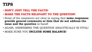 HISTORY IGCSE REVISION - PAPER 4 - DETAILED GUIDE ABOUT HOW TO ANSWER ...