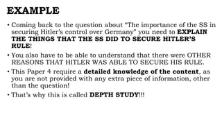 HISTORY IGCSE REVISION - PAPER 4 - DETAILED GUIDE ABOUT HOW TO ANSWER ...