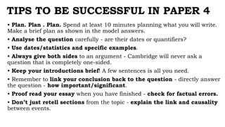 HISTORY IGCSE REVISION - PAPER 4 - DETAILED GUIDE ABOUT HOW TO ANSWER ...