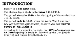 HISTORY IGCSE REVISION - PAPER 4 - DETAILED GUIDE ABOUT HOW TO ANSWER ...