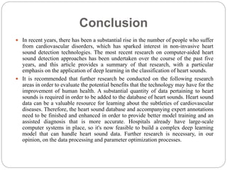 Research paper ppt on Heart sound classification and application | PPT