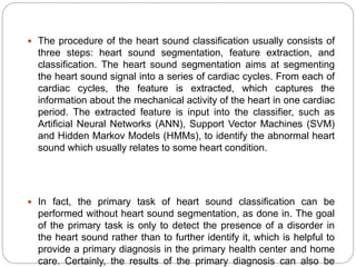 Research paper ppt on Heart sound classification and application | PPT