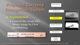 Currency Recognition System for Visually Impaired: Egyptian Banknote as a Study Case (ICTA2015 ...