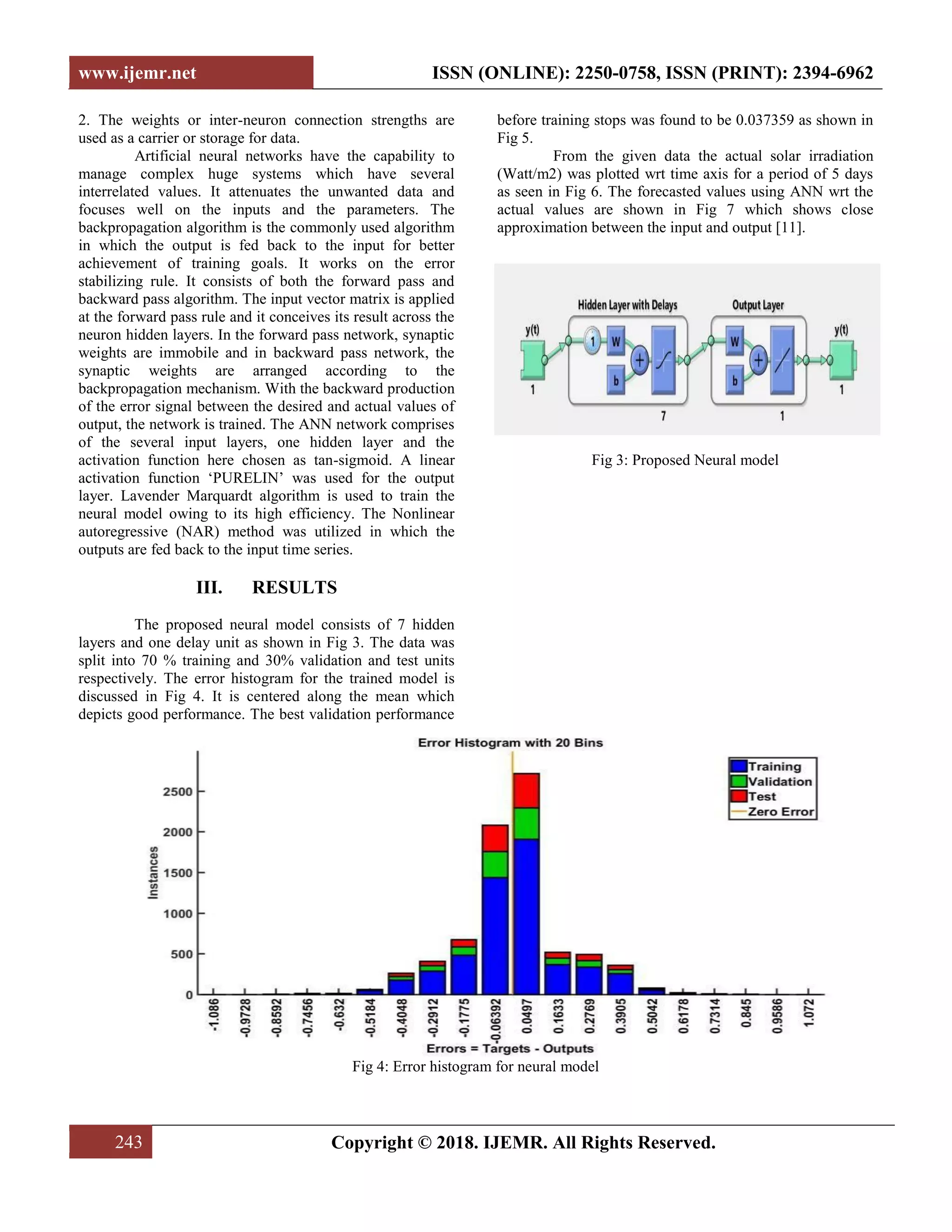 Solar Irradiance Prediction using Neural Model | PDF