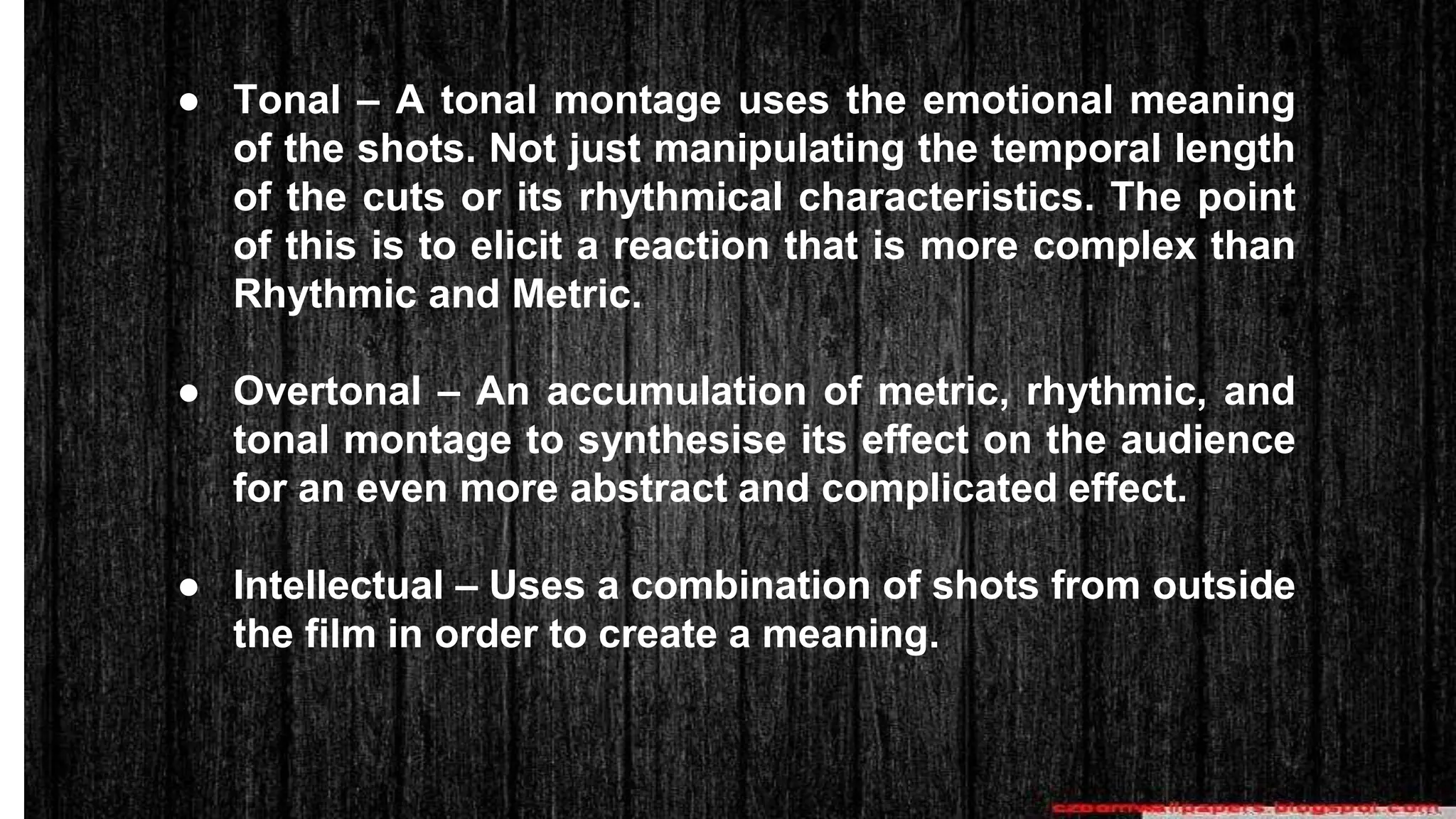 Montage technique in Film studies | PPT