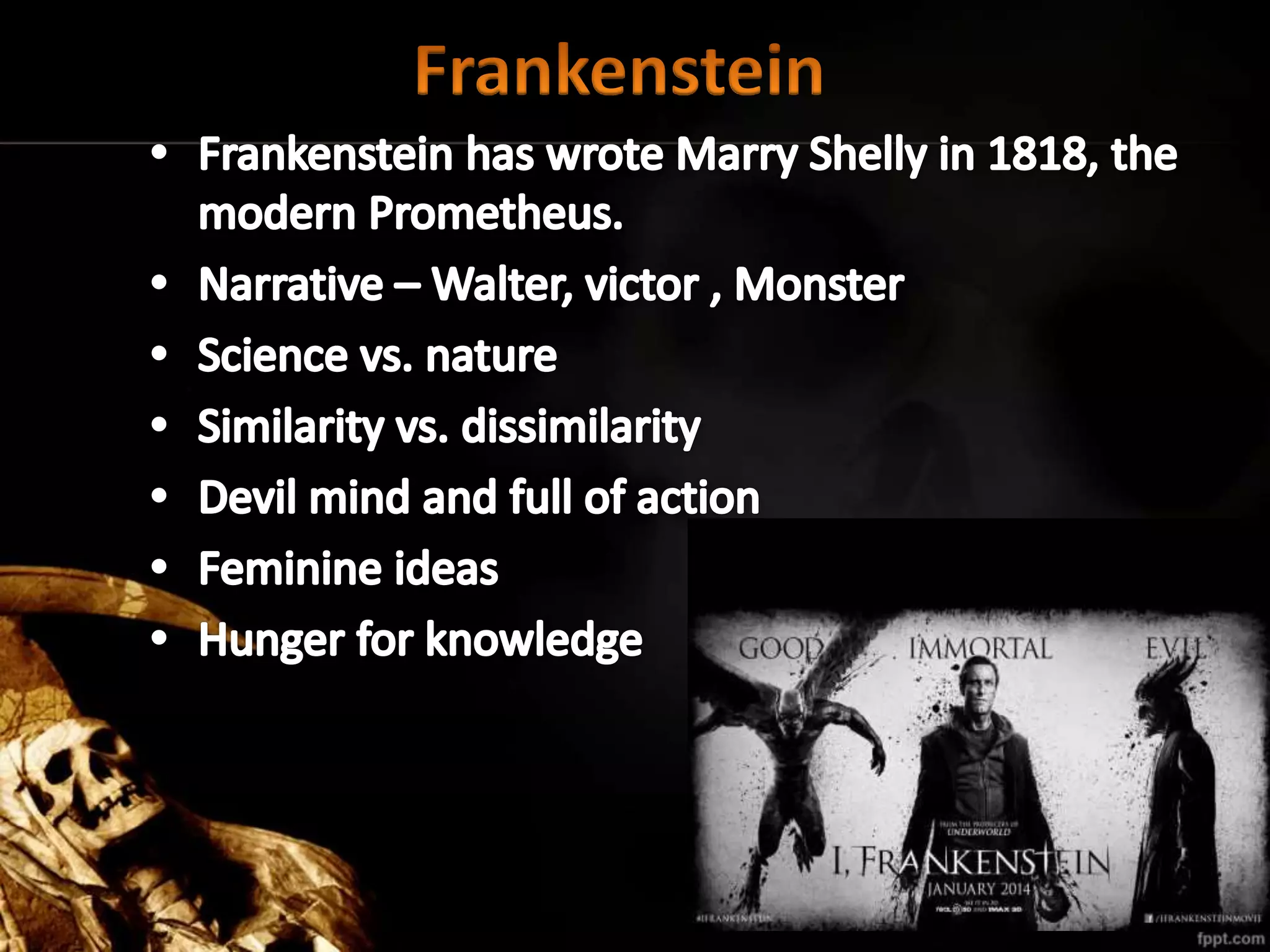 Frankenstein and Film 'Robot' characters. | PPT