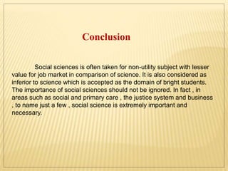 Social science as an area of study | PPTX