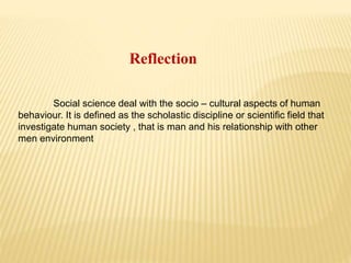 Social science as an area of study | PPTX