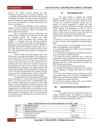 Study and Analysis of Strength of GGBS Concrete | PDF