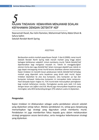 Paper5 c1 kertas kerja north spring pri final | PDF