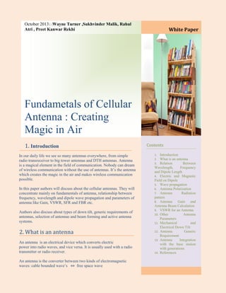 Fundamentals of cellular antenna creating magic in the air | PDF