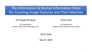 The information and mutual information ration for counting image ...