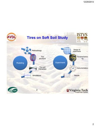 Experimental Testing of an Off-road Tire in Soft Soil Paper81437 | PDF