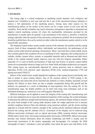 Prior Surface Integrity Assessment of Coated and Uncoated Carbide Inserts Using Atomic Force ...