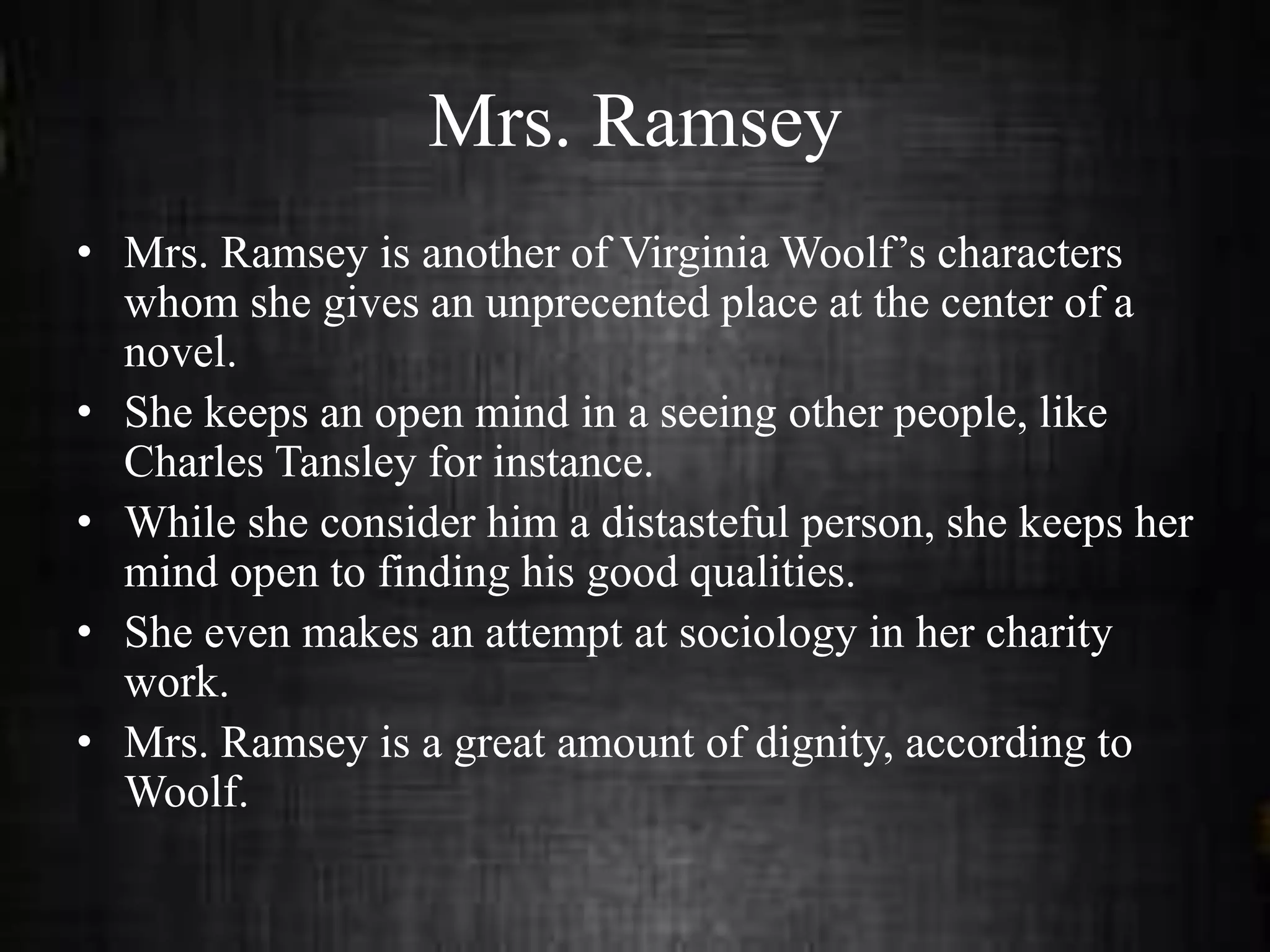 Comparetive Analysis of The character Mrs. Ramsey And Lily Briscoe. | PPTX