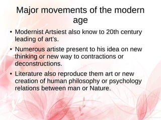 Major movements of the modern age | ODP