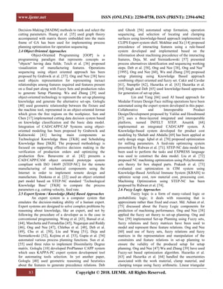 A Survey of Automated Process Planning Approaches in Machining | PDF