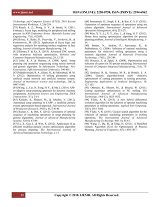 A Survey of Automated Process Planning Approaches in Machining | PDF