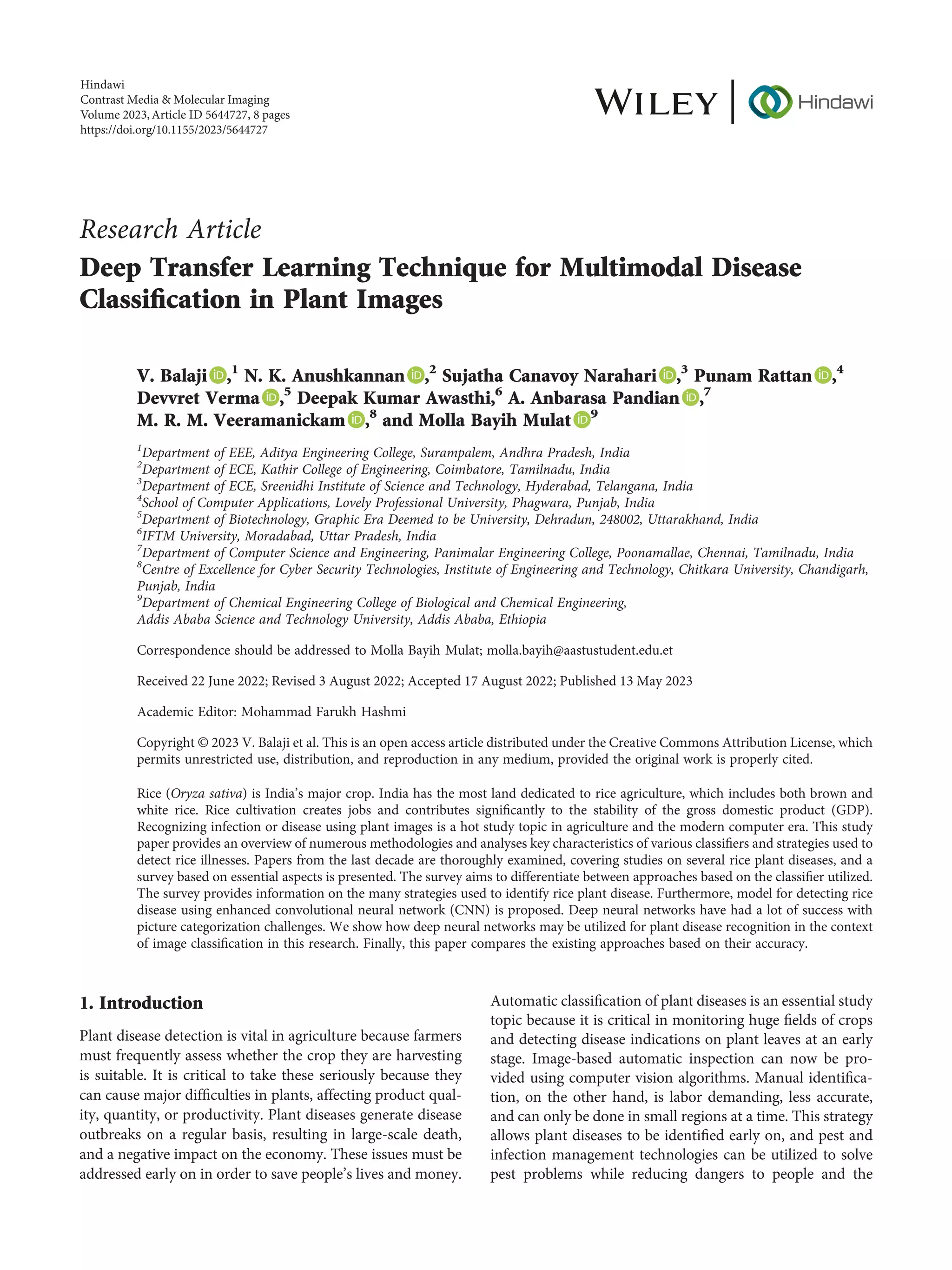 Deep Transfer Learning Pdf Agriculture Industries
