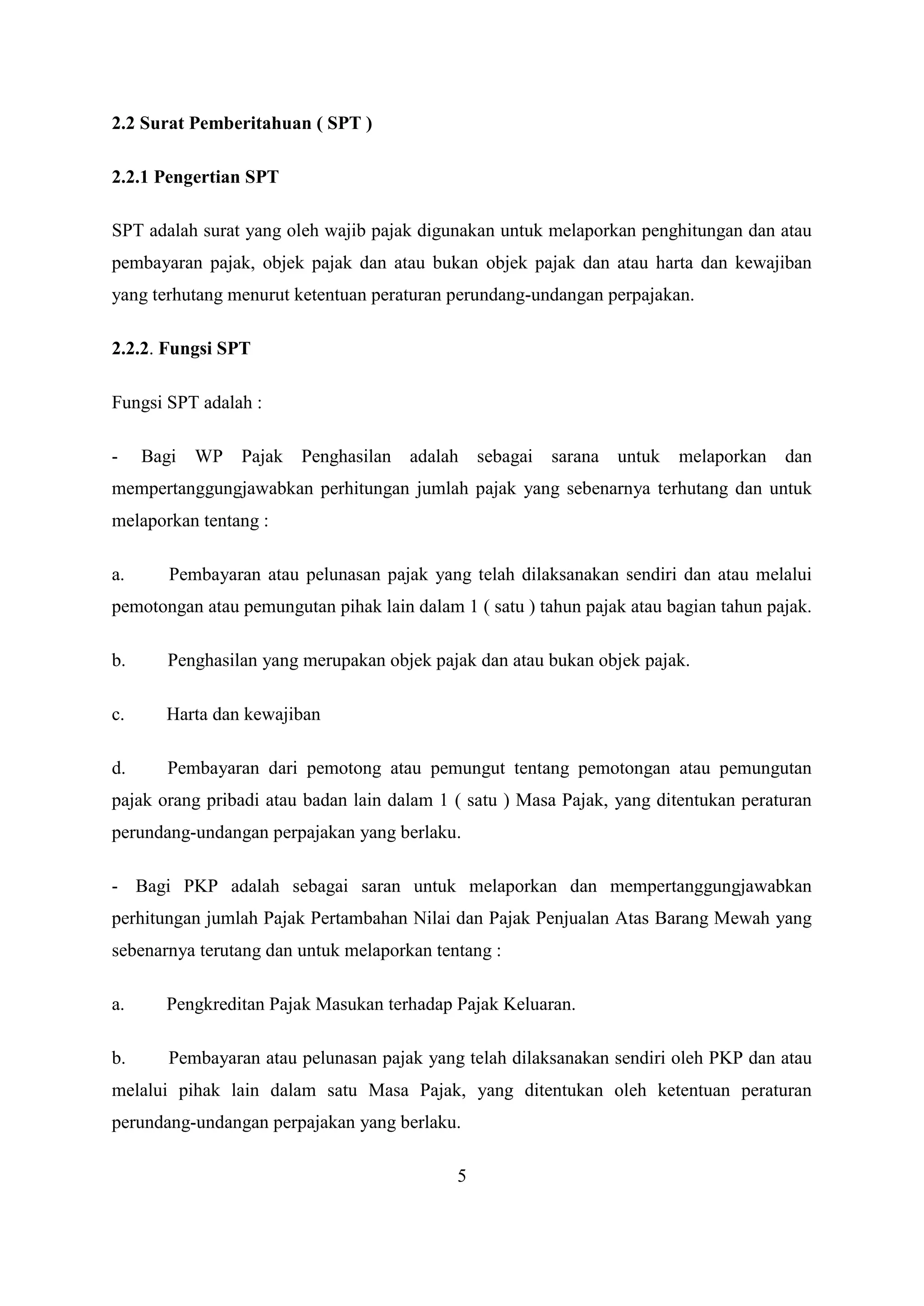 Pengelolaan SPT PPN | PDF