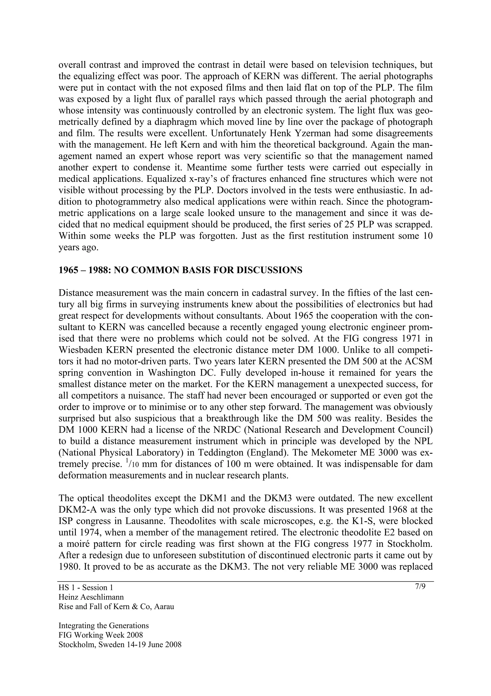 Teodolitos Kern - Historia | PDF